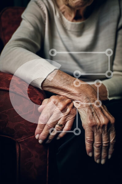 Download Close-up of Elderly Hands Resting on an Armrest Stockphotos ...