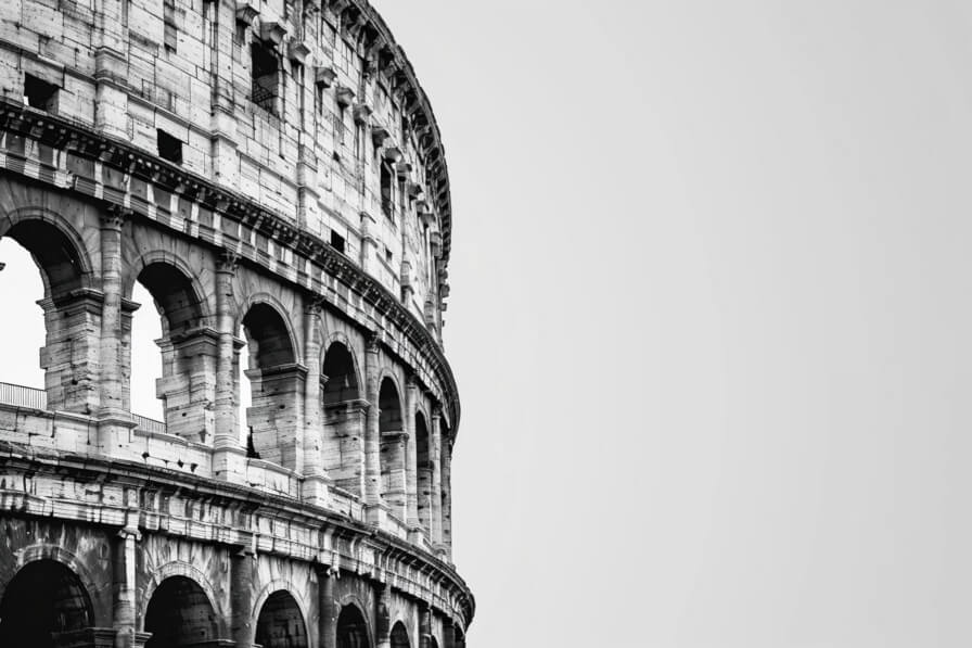 Download Colosseum in Rome, Italy captured in Black and White ...
