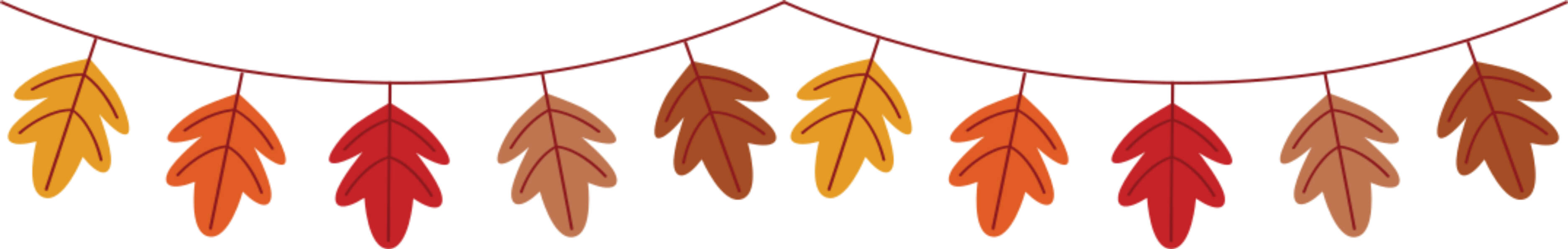 Download Colorful Autumn Leaf Garland Borders & Corners Online ...