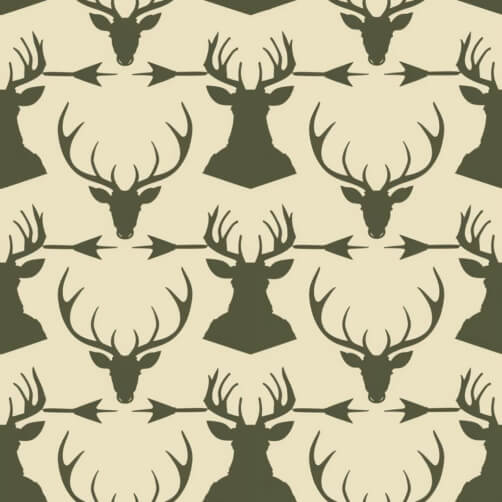 Download Hunting-themed Pattern with Hunters and Deer Silhouettes ...