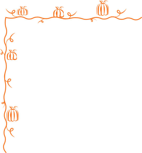 Download Decorative Pumpkin Border for Autumn Borders & Corners Online ...