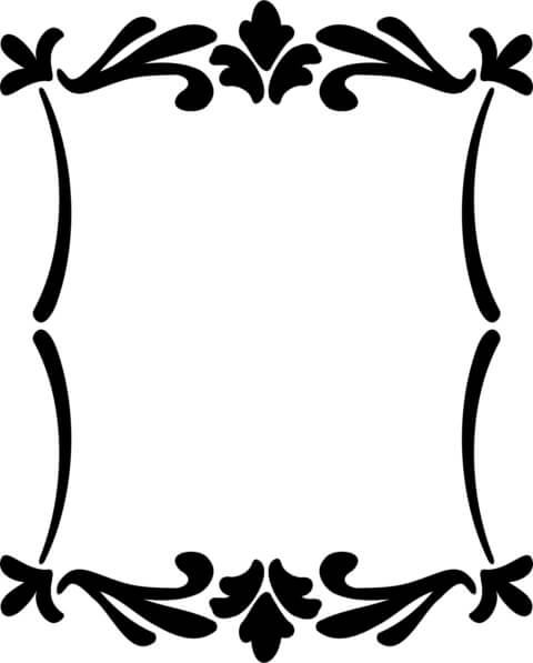 Download Elegant Black Decorative Frame with Floral Designs Frames ...