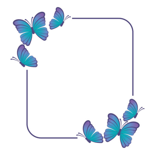 Download Colorful Butterfly Border Design Frames Online - Creative Fabrica