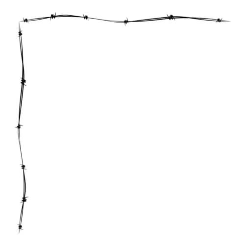 Download Minimalist Barbed Wire Corner Border Design Borders & Corners ...