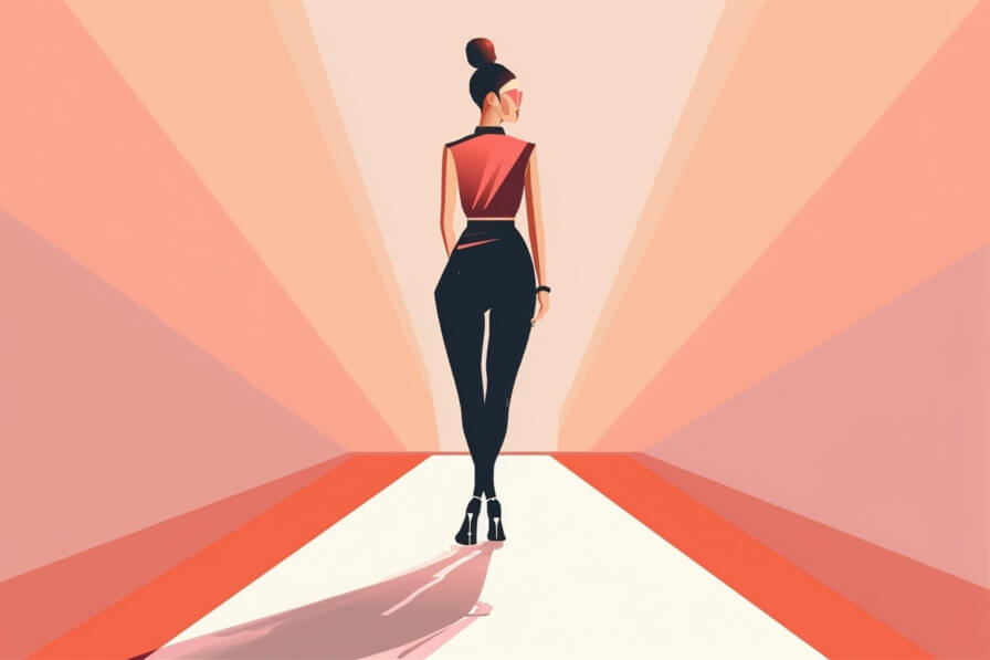 Baixe Modelo Fashion Caminhando em uma Passarela Estilosa Backgrounds ...