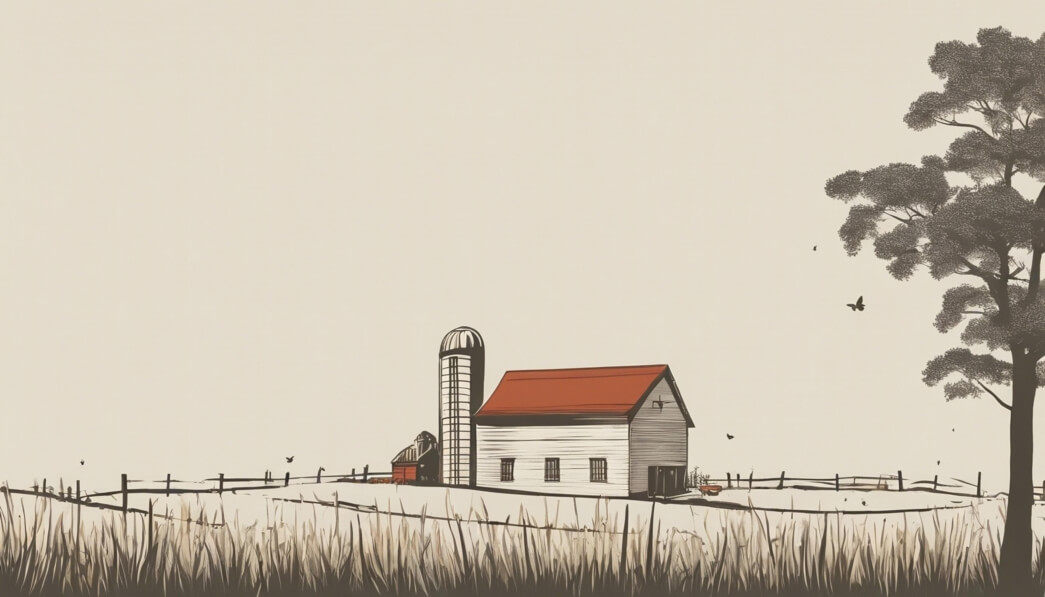 Download Tranquil Countryside Farm Scene with Barn and Silo Backgrounds ...