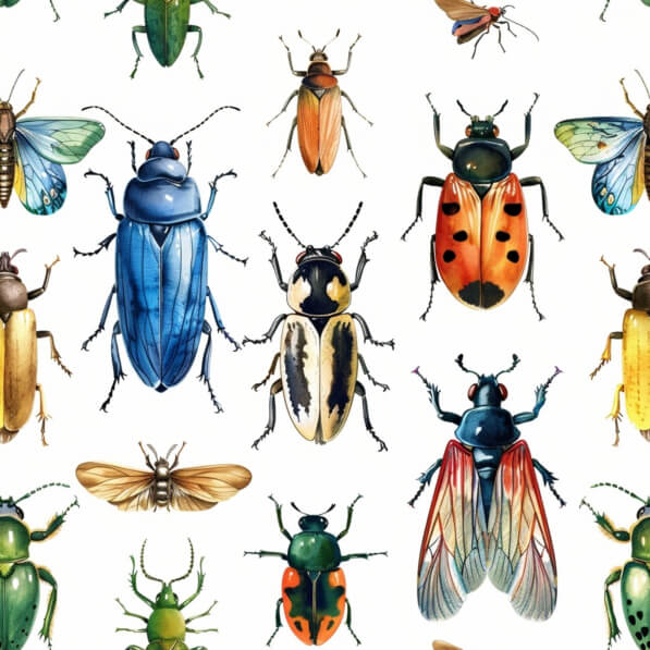 Scarica Illustrazione artistica di vari insetti Patterns Online ...