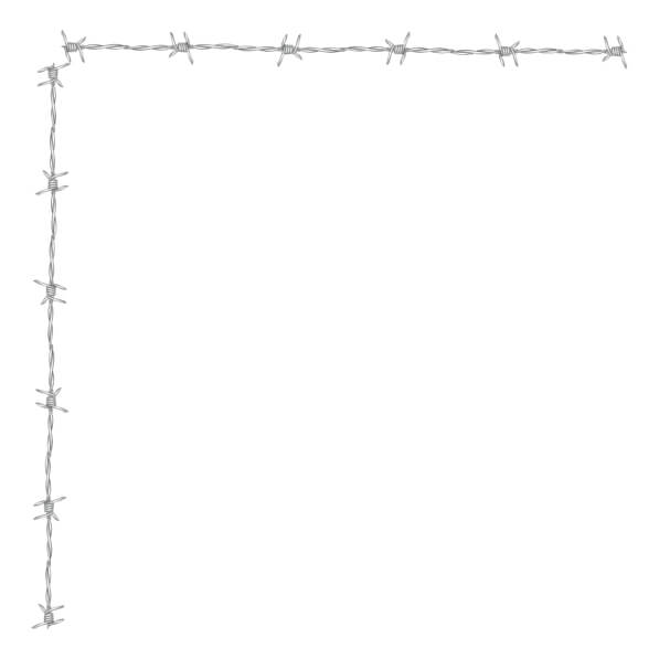 Download Abstract Barbed Wire Corner Design Borders & Corners Online - Creative Fabrica
