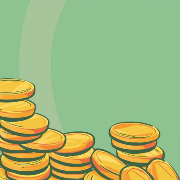 Download Stack of Golden Coins on a Green Background Backgrounds Online ...
