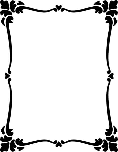 Download Elegant Black Decorative Frame Frames Online - Creative Fabrica