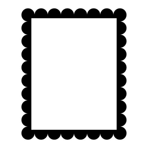 Download Black Scalloped Frame Design Frames Online - Creative Fabrica