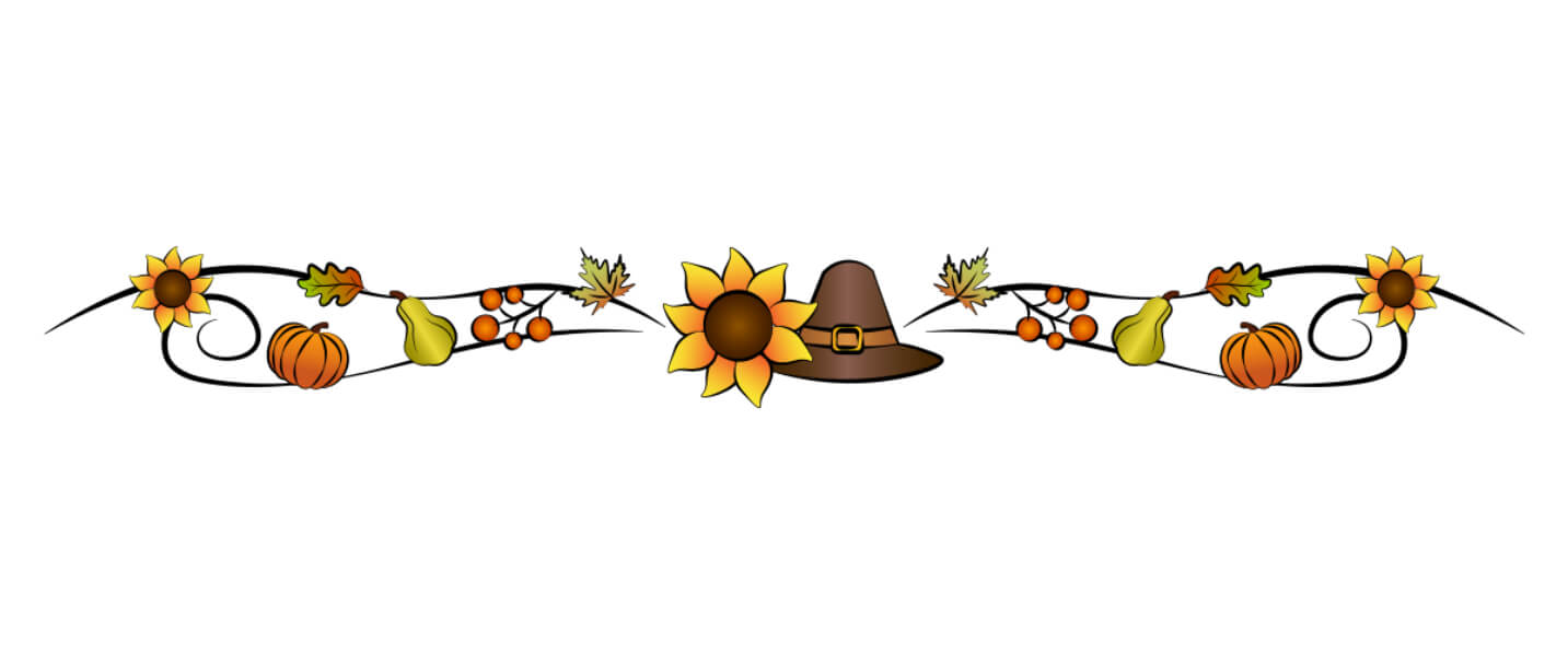 Download Autumn Decorative Border Design with Pilgrim Hat Borders ...