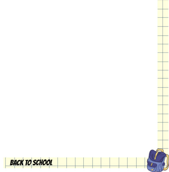 Download Back to School Design with Blue Backpack Borders & Corners ...
