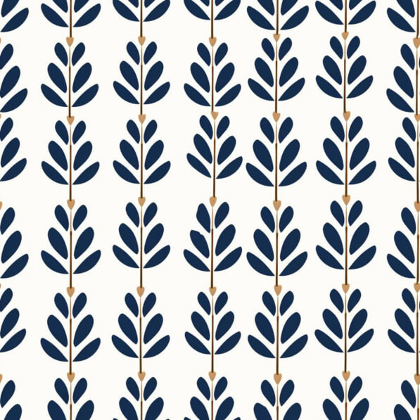 Download Stylized Leaf Pattern in Blue and White Patterns Online ...