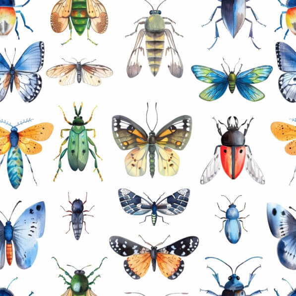 Download Illustrated Collection of Insects Patterns Online - Creative ...