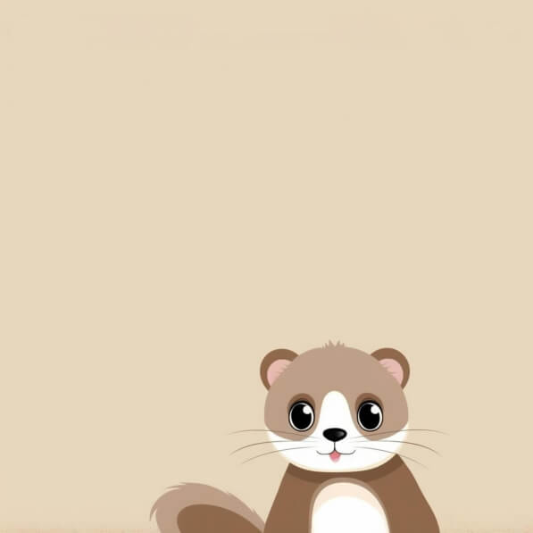 Download Cute Cartoon Ferret Character Backgrounds Online - Creative ...