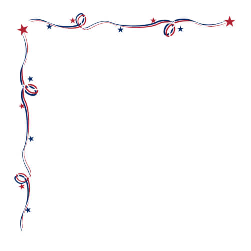 Download Patriotic Decorative Border in Red, White, and Blue Borders ...