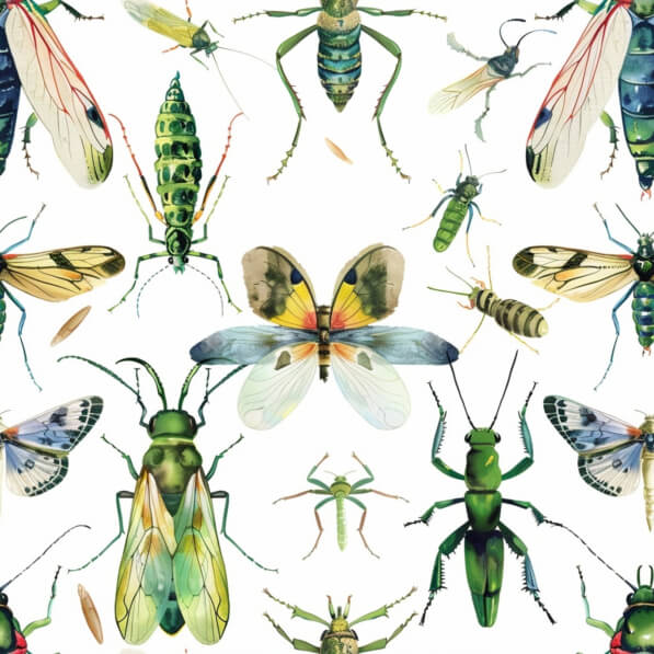 Download Colorful Insect Illustrations Patterns Online - Creative Fabrica