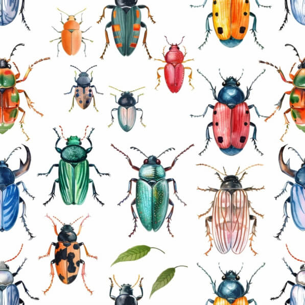 Download Vibrant Collection of Illustrated Beetles Patterns Online ...