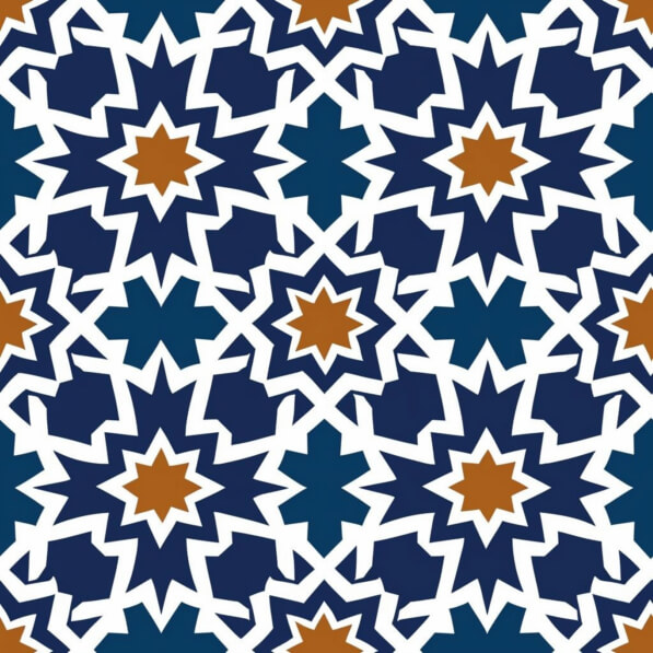 Download Geometric Star Pattern in Navy Blue, White, and Brown Patterns ...