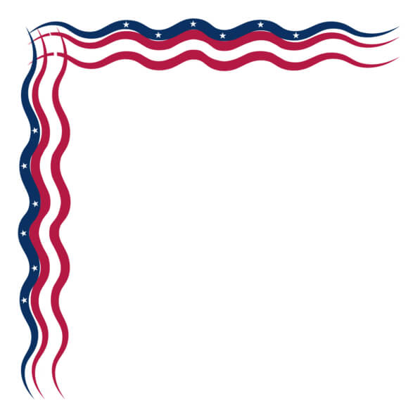 Download Patriotic Decorative Border in Red, White, and Blue Borders ...