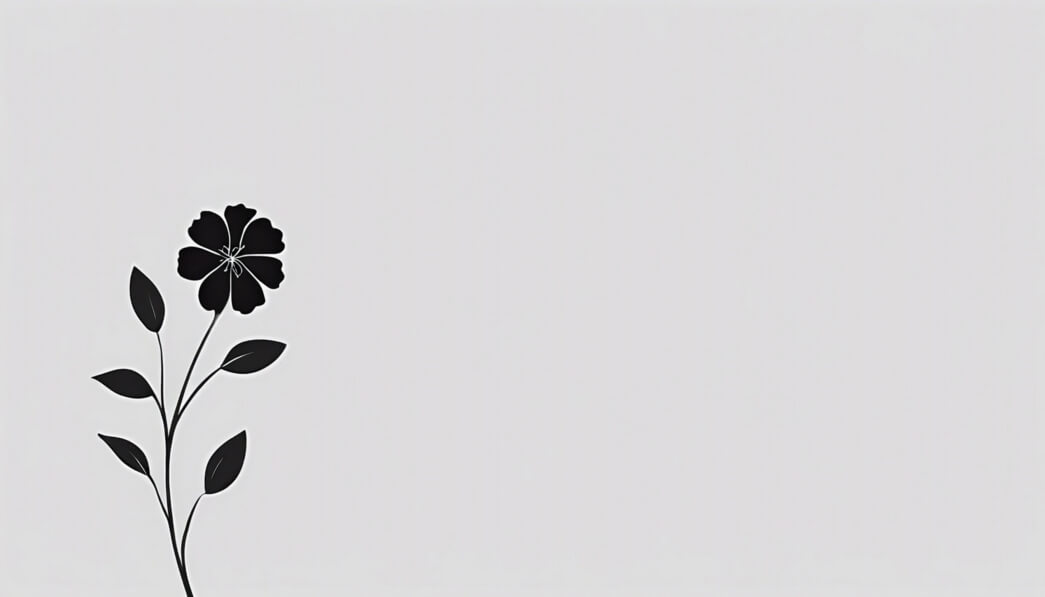 Baixe Silhueta de Flor Preta em Fundo Cinza Backgrounds - Creative Fabrica