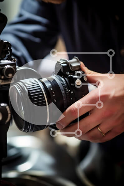 Photography in Action: Close-Up of Camera Adjustment stock photo ...