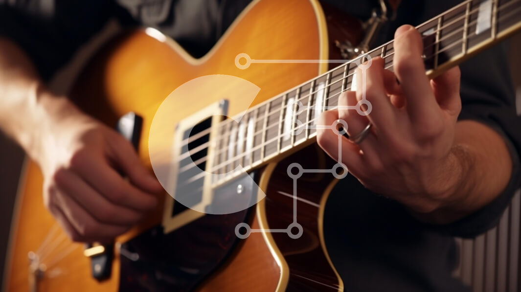 Electric Guitar Performance Close-up stock photo | Creative Fabrica