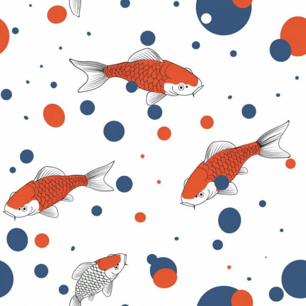 Download Koi Fish Pattern Design with Colorful Circles Patterns Online ...