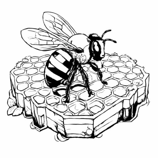 Free Honeycomb Coloring pages - Download Printable Honeycomb Coloring ...