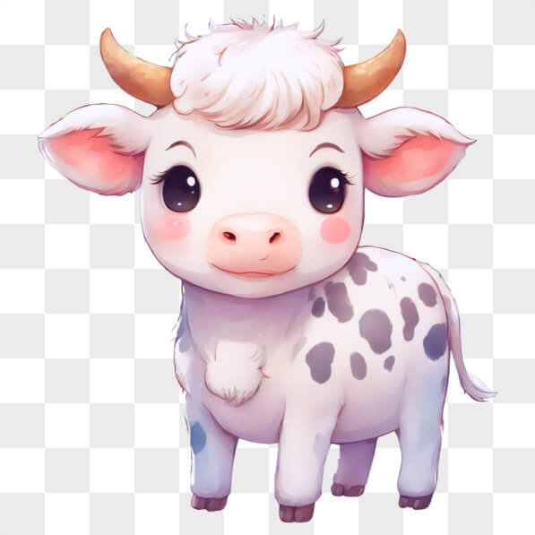 Baixe Ilustração de Bezerro Kawaii Kawaii - Creative Fabrica