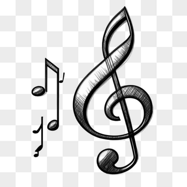 Download Artistic Illustration of Musical Notes Sketches Online ...
