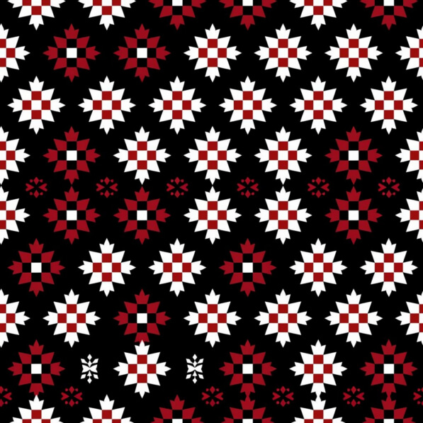 Download Intricate Star-Like Geometric Pattern in Red, White, and Black ...