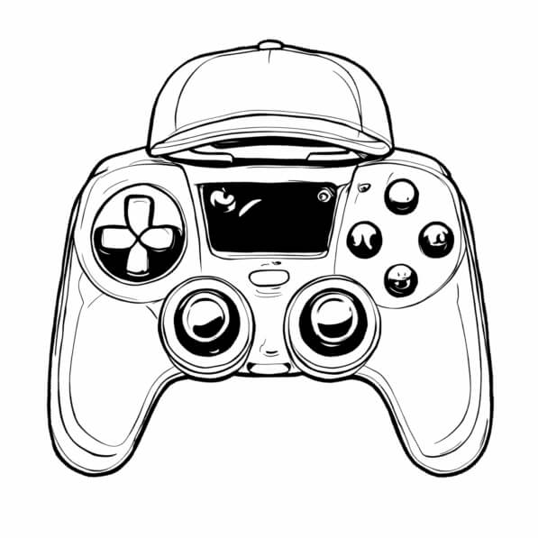Download Stylized Game Controller Illustration Coloring pages Online ...