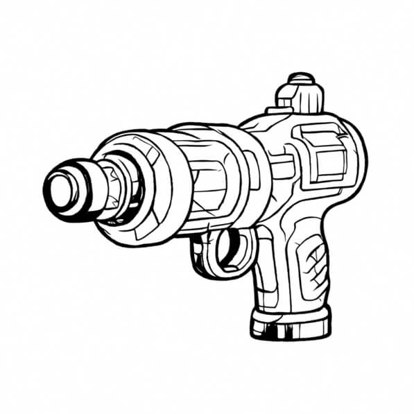 Download Futuristic Gun Illustration Coloring pages Online - Creative ...