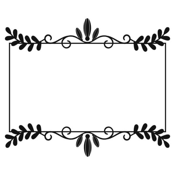 Download Elegant Black Decorative Frame with Floral Motifs Frames ...