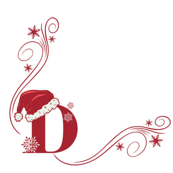 Download Decorative Christmas Letter D Borders & Corners Online ...