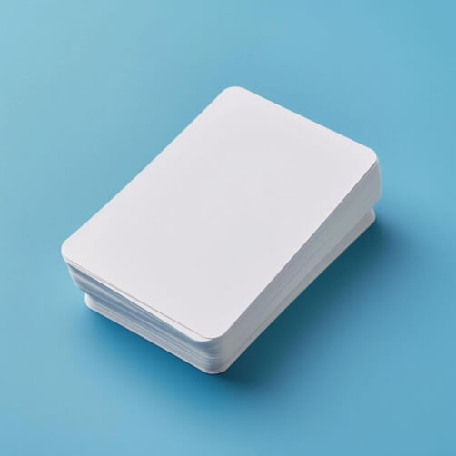 Download Blank White Cards on Light Blue Background Mockups Online ...