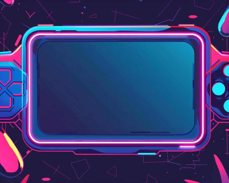 Baixe Design Vibrante de Console de Videogame com Formas Abstratas ...