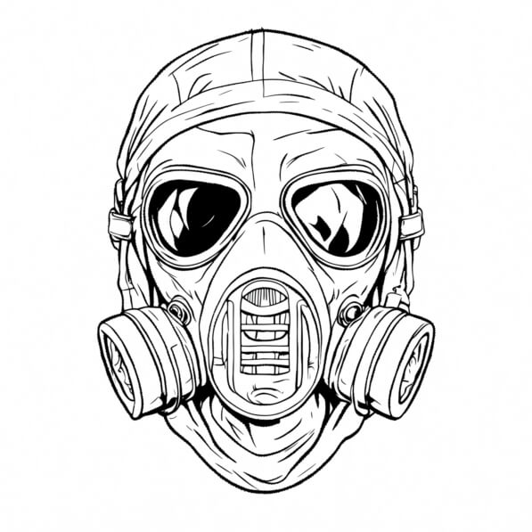 Download Intricate Gas Mask Illustration Coloring pages Online ...