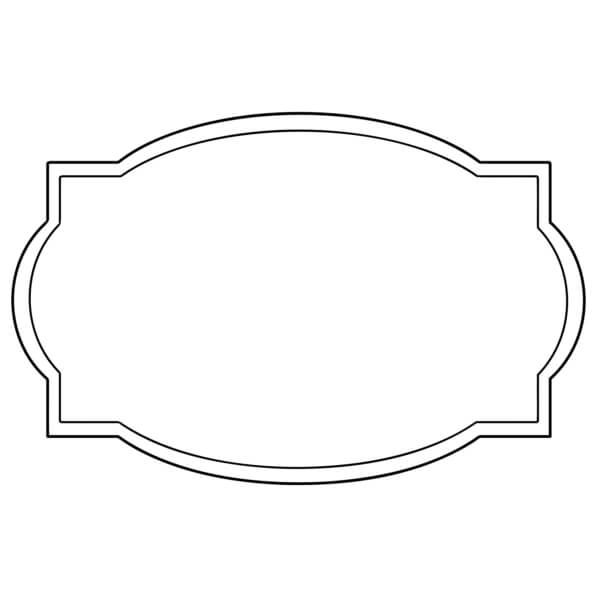 Baixe Rótulo Oval em Branco Minimalista Frames - Creative Fabrica