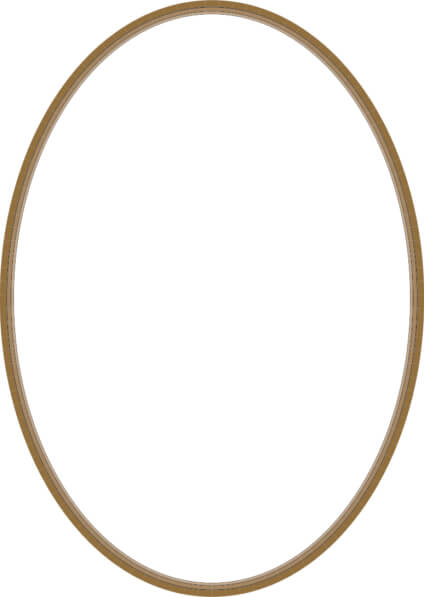 Download Elegant Brown Wooden Oval Frame Frames Online - Creative Fabrica
