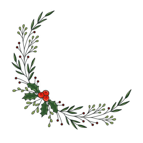 Download Holly Leaves and Berries Arrangement Borders & Corners Online ...