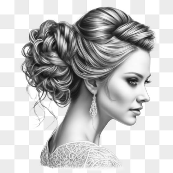 Download Elegant Woman with Sophisticated Updo Sketches Online ...