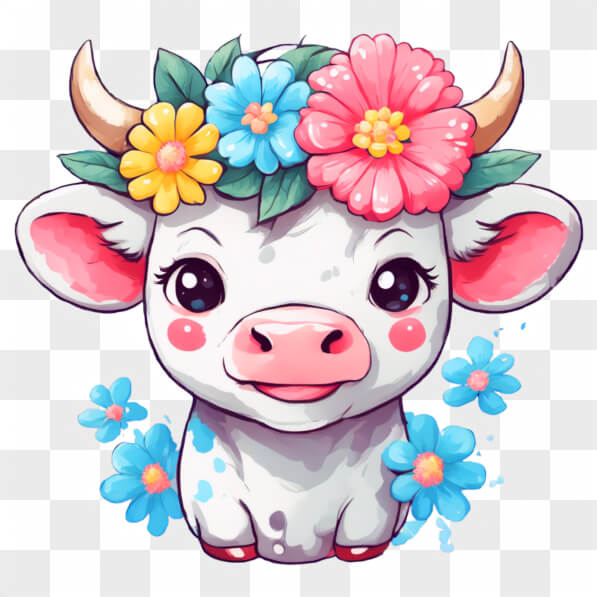 Download Schattige Kawaii Koe Illustratie voor Vrolijke Ontwerpen ...