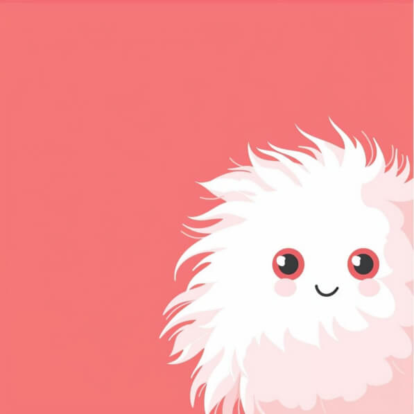 Download Cute Fluffy Character on Pink Background Backgrounds Online ...