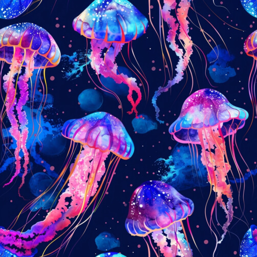 Download Vibrant Watercolor Jellyfish Pattern Patterns Online ...