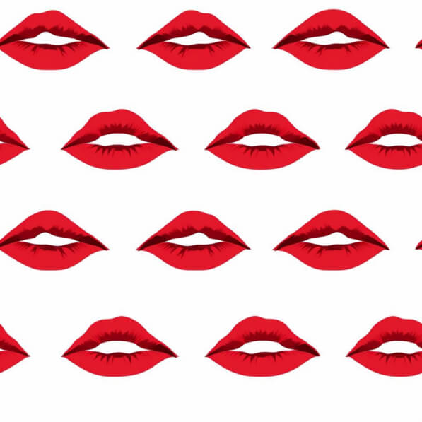 Download Stylized Red Lips Pattern Patterns Online - Creative Fabrica