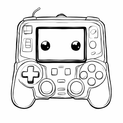 Download Cartoon Boy with Video Game Controller Coloring pages Online ...