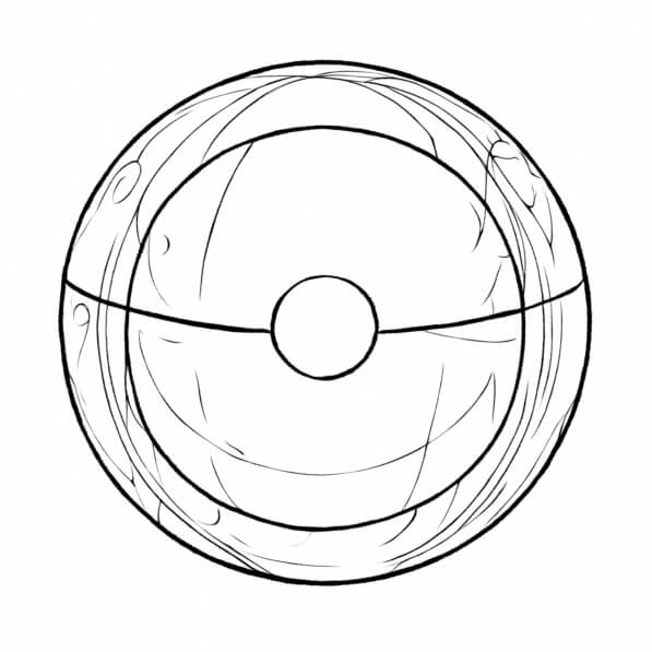 Download Stylized Line-Art of a Poké Ball Coloring pages Online ...